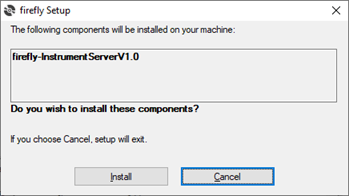 Installation - 2.3 Installing firefly software (standalone)