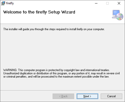 Installation - 2.3 Installing firefly software (standalone)