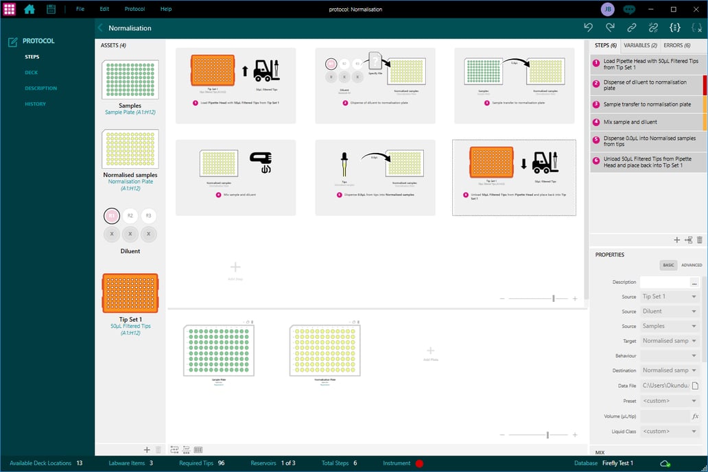 Designing protocols - 9.1 - Editing a protocol
