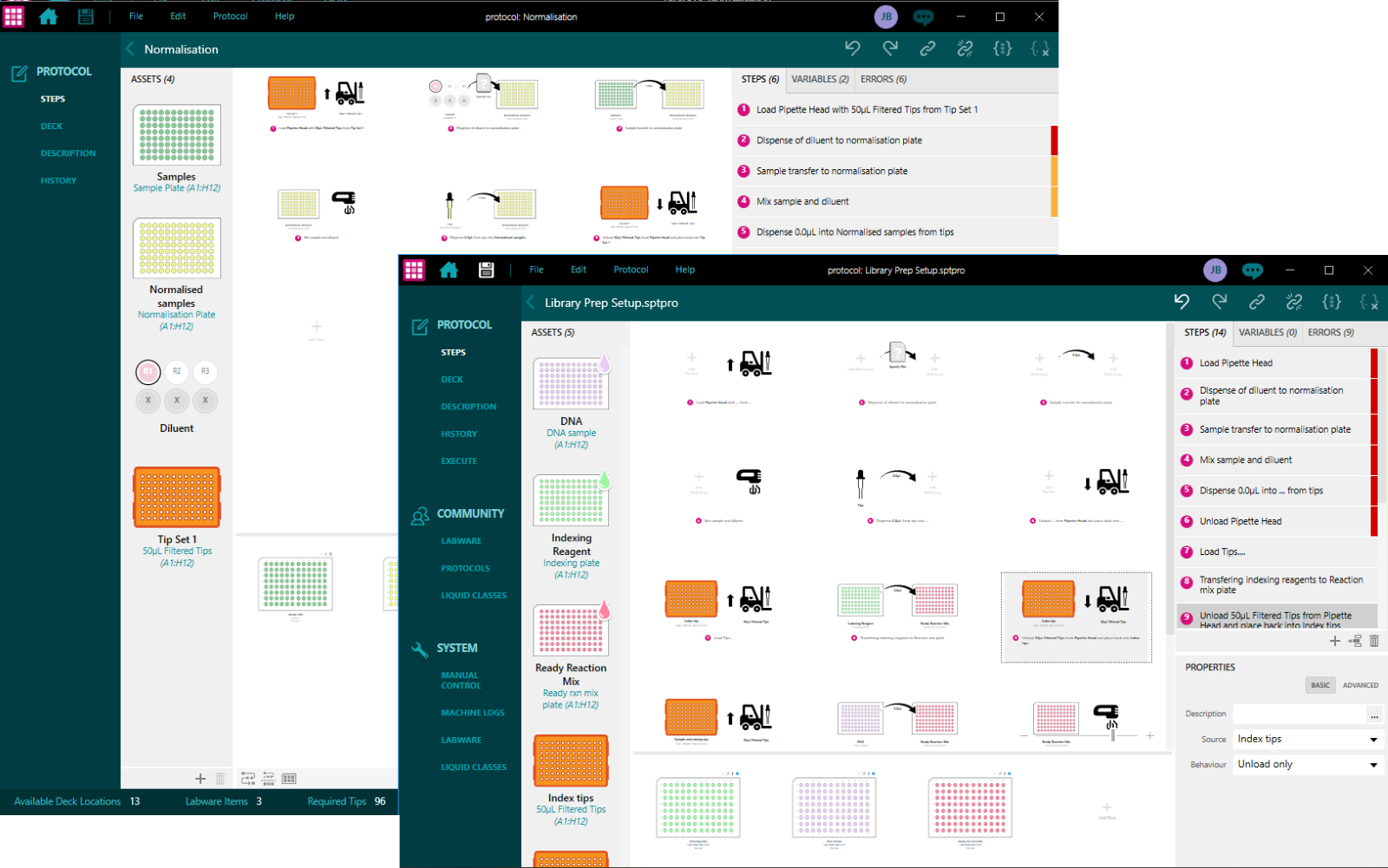 Designing protocols - 9.1 - Editing a protocol
